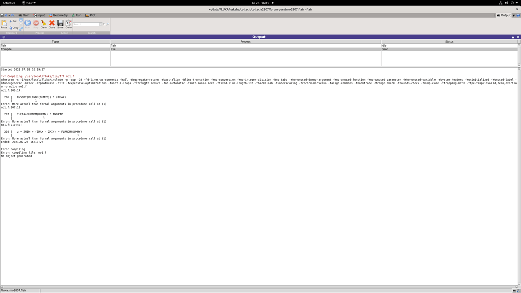 User routine - compilation error - Advanced Features and User Routines - FLUKA User Forum