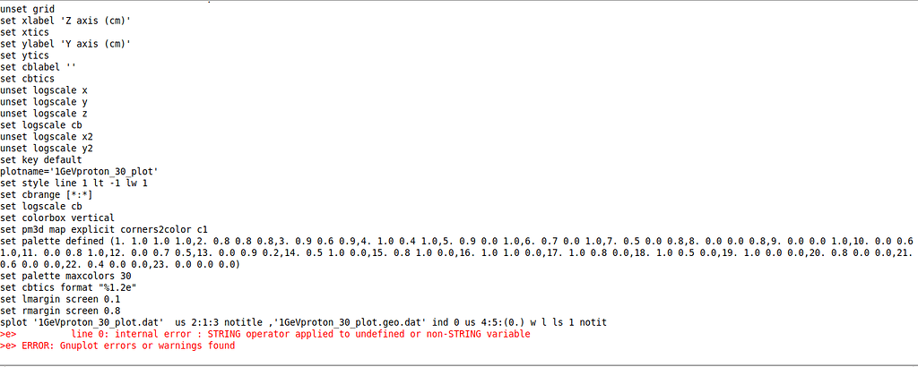 Plot error/warning - Flair - FLUKA User Forum