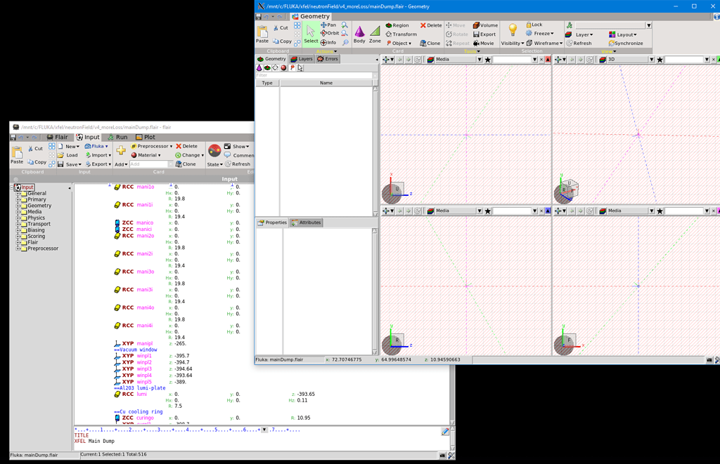 Geometry missing upon "undocking tab" - Flair - FLUKA User Forum