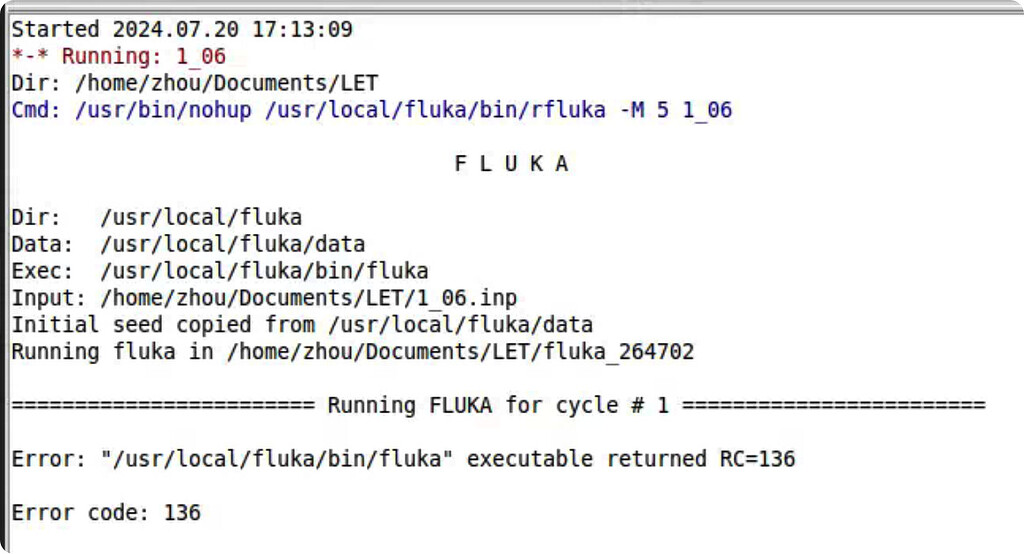 LET scoring error with USRYIELD - Scoring - FLUKA User Forum