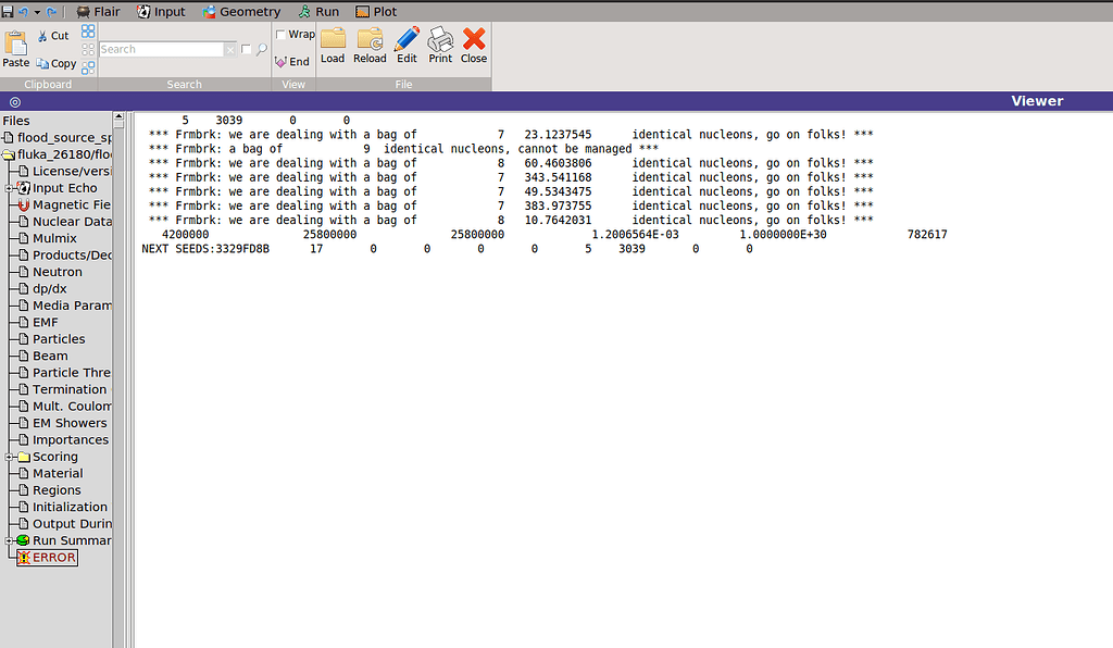 Error in run with ion beam - Running and Runtime Errors - FLUKA User Forum
