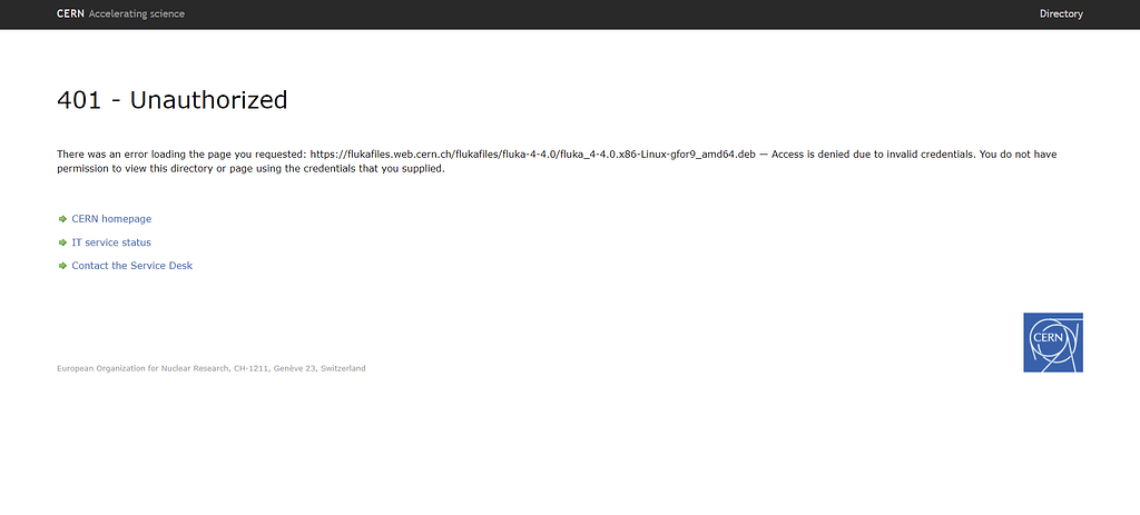 Unable To Download Fluka Installation Fluka User Forum