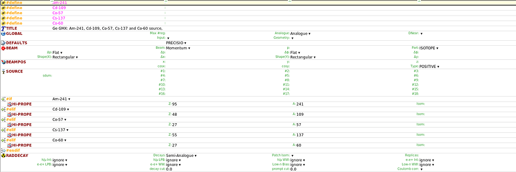 Multiple source using directives - Source Definition - FLUKA User Forum