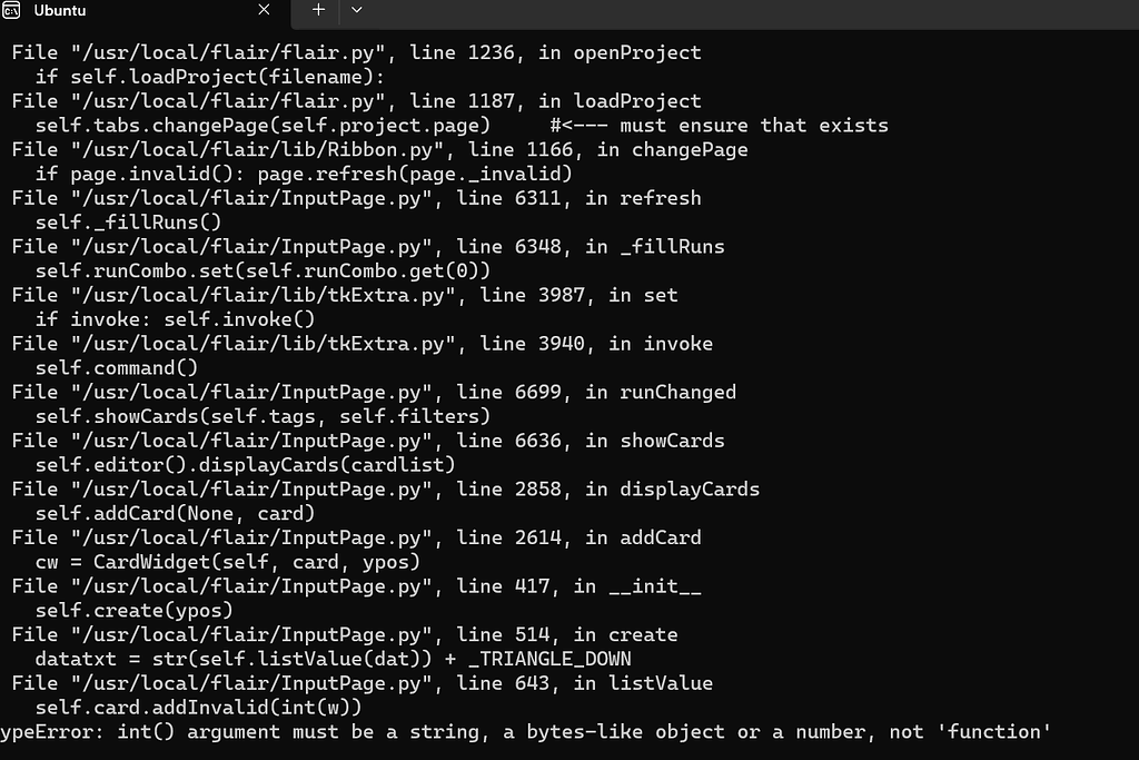 Error, open file with flair - Flair - FLUKA User Forum