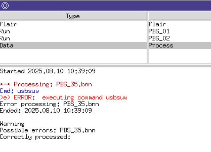 ERROR: executing command usbsuw - Flair - FLUKA User Forum