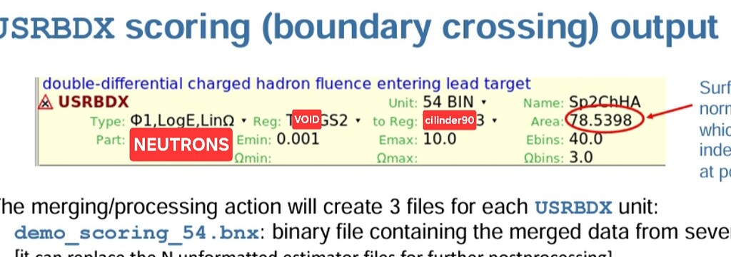 USRBDX for double differential neutron fluence on a surface - Scoring - FLUKA User Forum