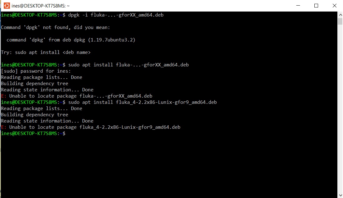 Installation Error With deb Package Installation FLUKA User Forum
